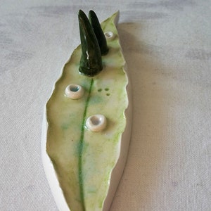 Ceramic Forest on Leaf Dish| Trees and Peas Jewelry Tray| Natural Trail ...