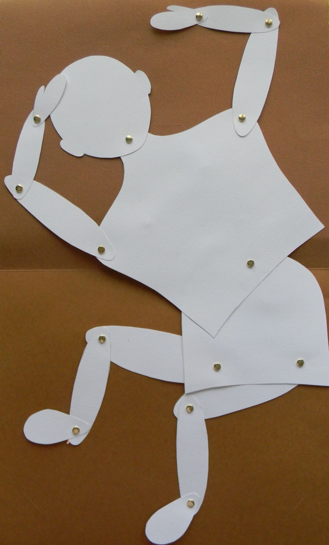 DIY Articulated Paper Doll Template - Printable Movable Puppet Craft ...