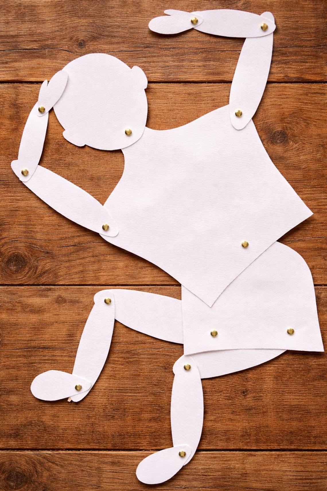 DIY Articulated Paper Doll Template - Printable Movable Puppet Craft ...
