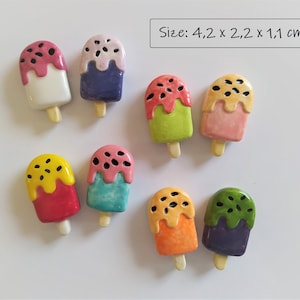 Ceramic Ice Cream Magnets - Summertime Fridge Decoration - Etsy