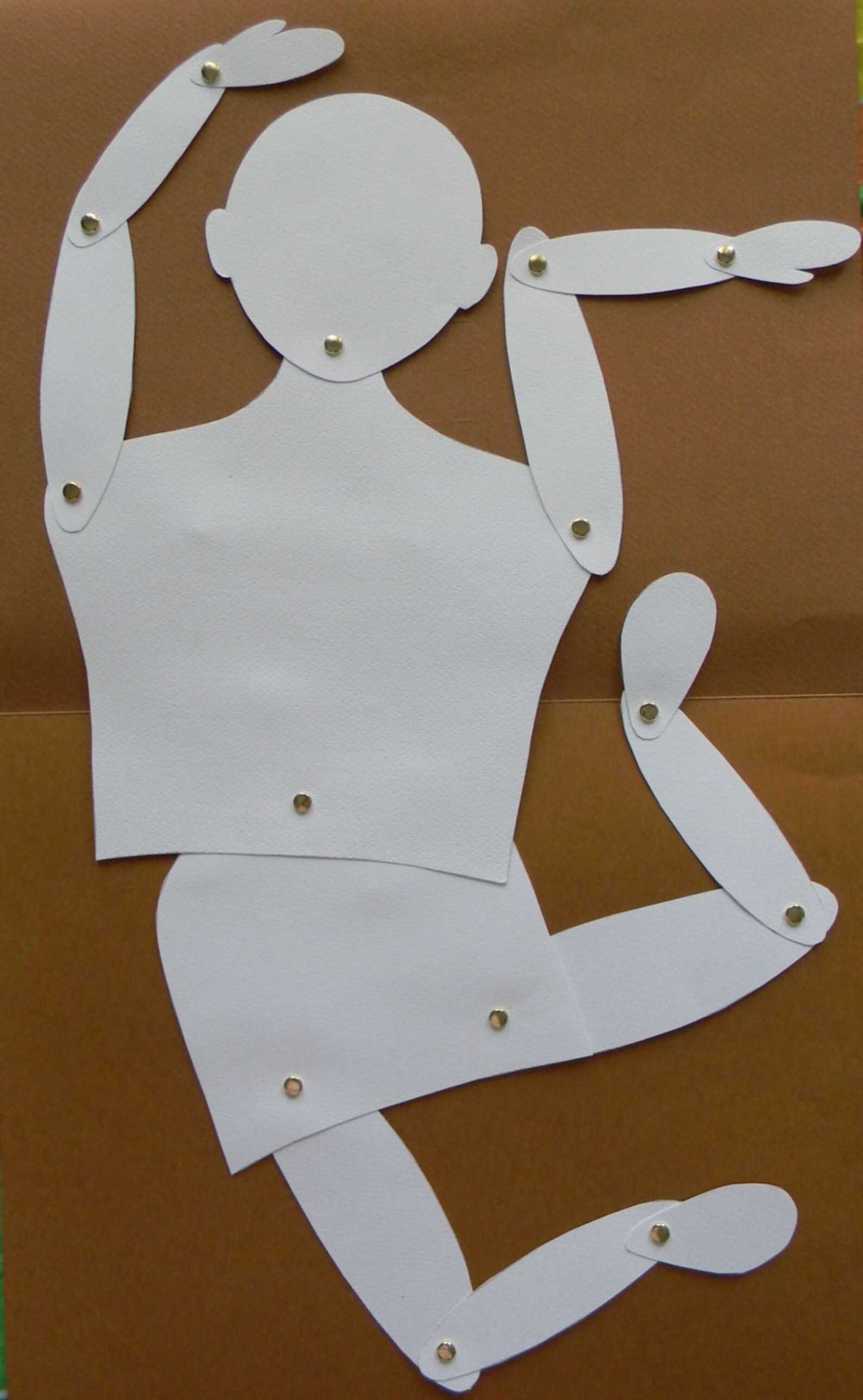 DIY Articulated Paper Doll Template - Printable Movable Puppet Craft ...