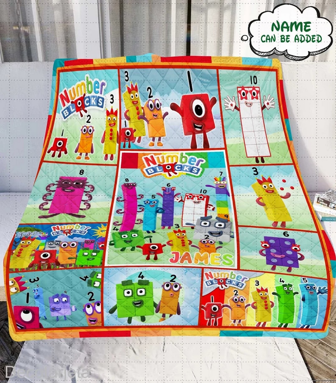 Personalized Numberblocks Quilt Blanket Numberblocks Bedding - Etsy