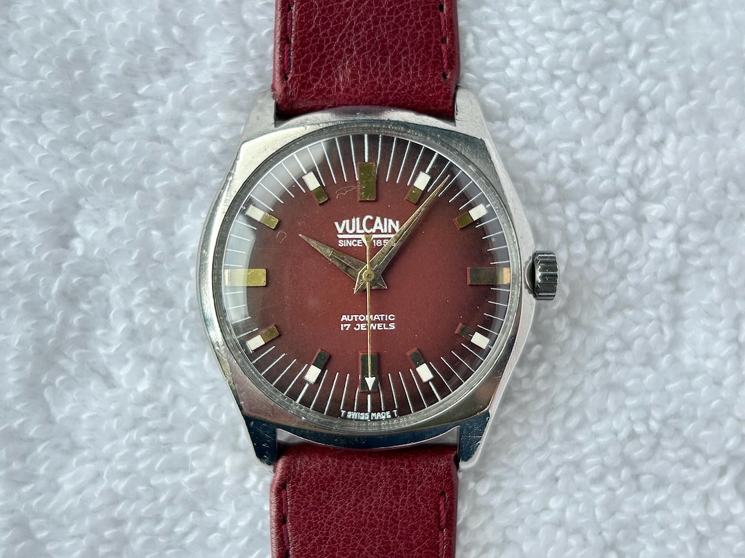 Vintage Vulcain Automatic 17 Jewels Stainless Steel Swiss Made Watch ...