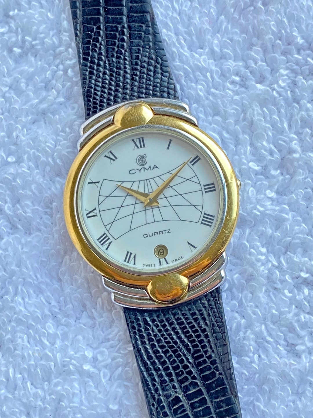 Very Rare Vintage, Cyma, Quick Set Calendar, Two Tone, Gold & Stainless ...