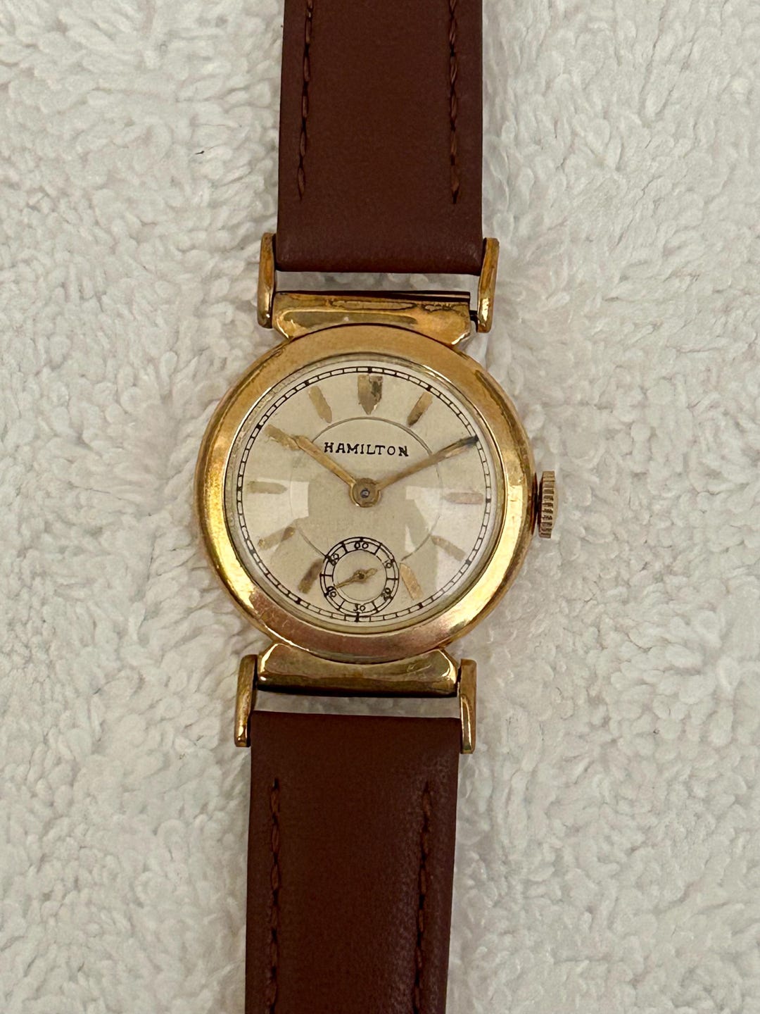 Vintage Hamilton Prescott Gold Filled Case Hinged Lugs 1935 Made 17 ...