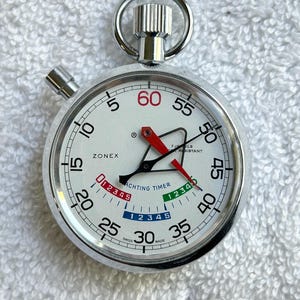 Vintage Zonex Yachting Timer Stainless Steel 1970's Swiss Made Pocket ...