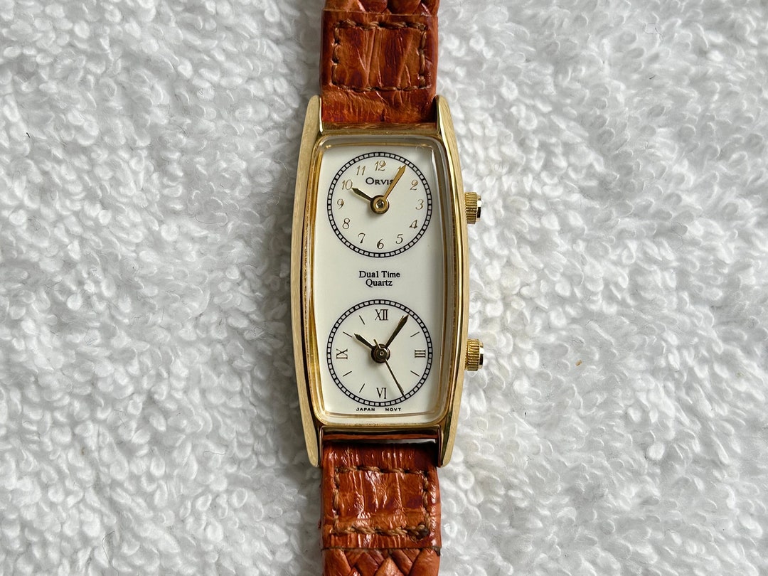 Rare Vintage Orvis Dual Time Gold Plated Quartz Ladies Watch - Etsy