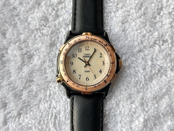 Timex Indiglo Rotating Compass Bezel Quartz Watch - Gem