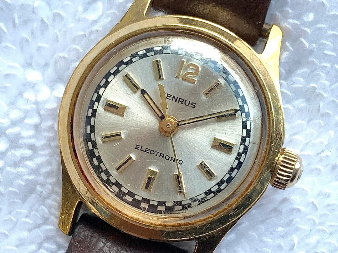 Vintage Benrus Electronic Stainless Steel Gold Plated Quartz Ladies ...