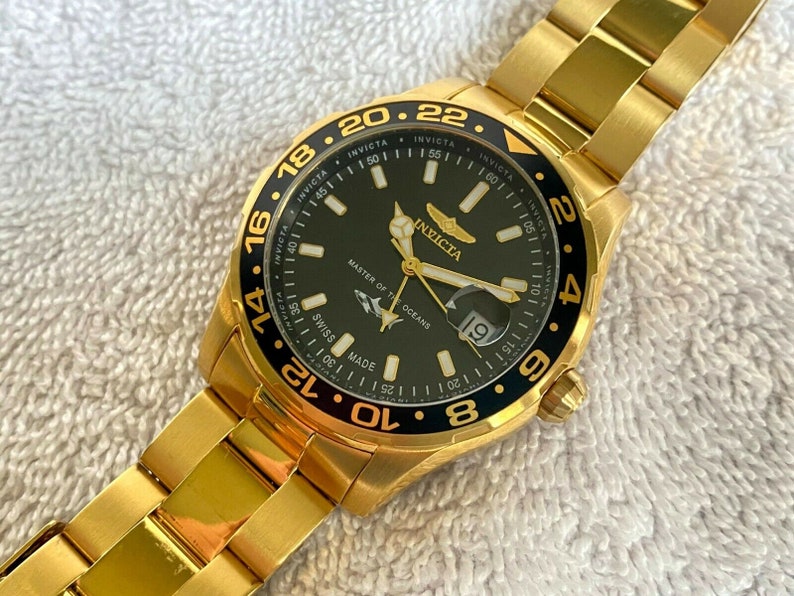 GMT Invicta Master of the Oceans Diver Date 100 Meters Swiss | Etsy