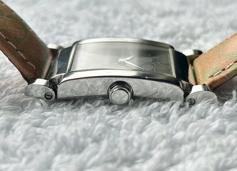 Coach Tank Stainless Steel Quartz Swiss Made Watch W/ Box and Manual - Etsy