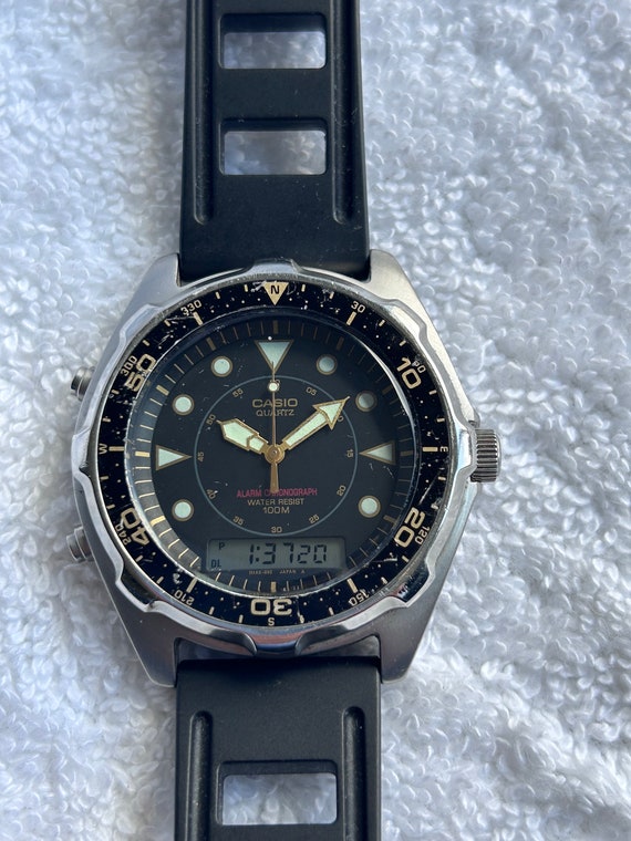 Vintage Casio Diver Analog Digital Alarm Chronograph … - Gem