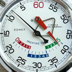 Vintage Zonex Yachting Timer Stainless Steel 1970's Swiss Made Pocket ...