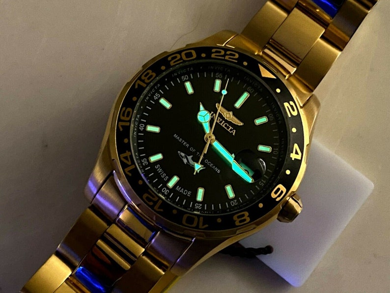 GMT Invicta Master of the Oceans Diver Date 100 Meters Swiss | Etsy