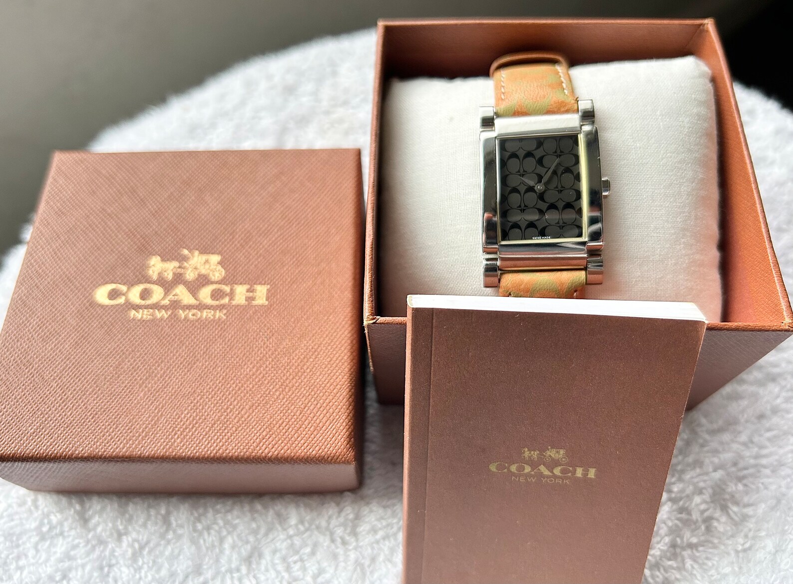 Coach Tank Stainless Steel Quartz Swiss Made Watch W/ Box and Manual - Etsy
