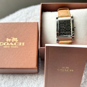 Coach Tank Stainless Steel Quartz Swiss Made Watch W/ Box and Manual - Etsy