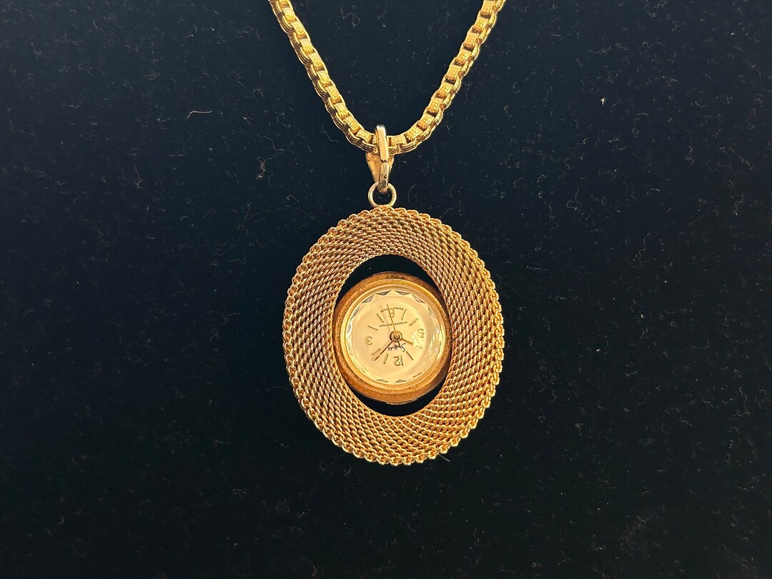 Vintage Sheffield Gold Plated Modified Quartz Ladies Watch Necklace - Etsy