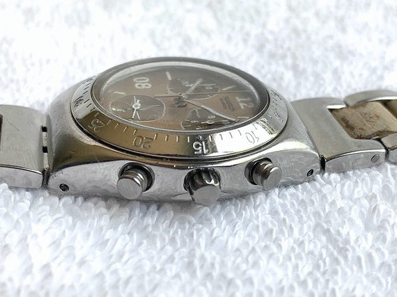 Swatch Chronograph Tachymeter Date Luminescent Stainl… - Gem