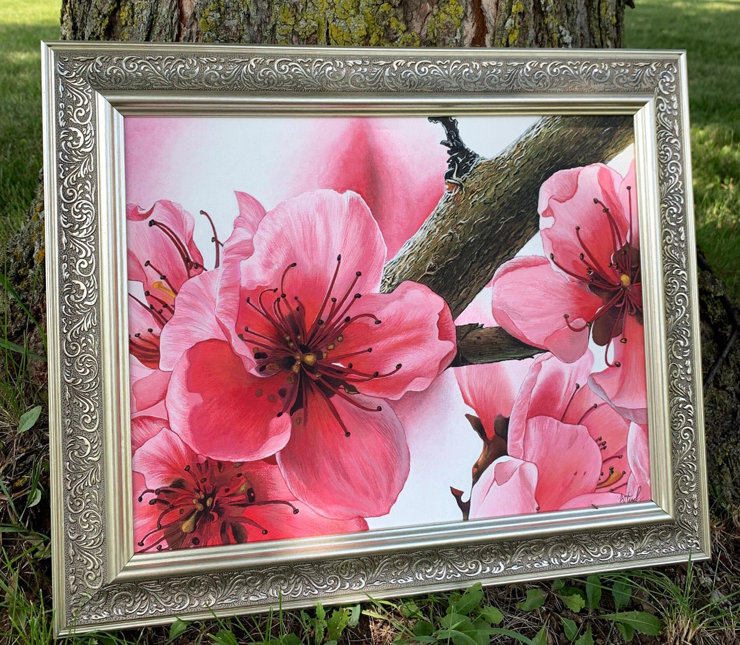 Sakura (acrylic Paint on Canvas Panels) - Etsy