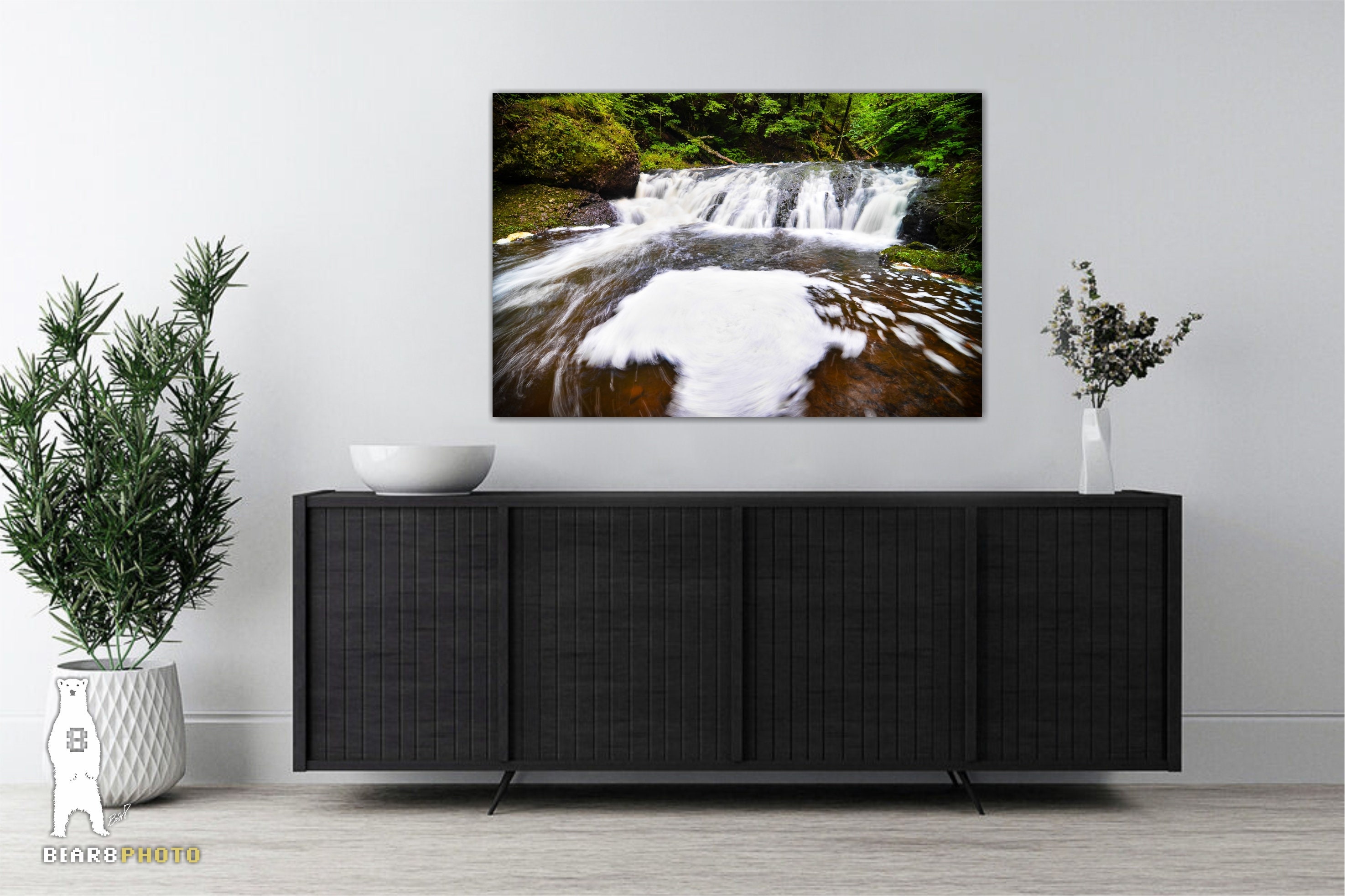 Greenstone Falls Print: Porcupine Mountains, Michigan Waterfall ...