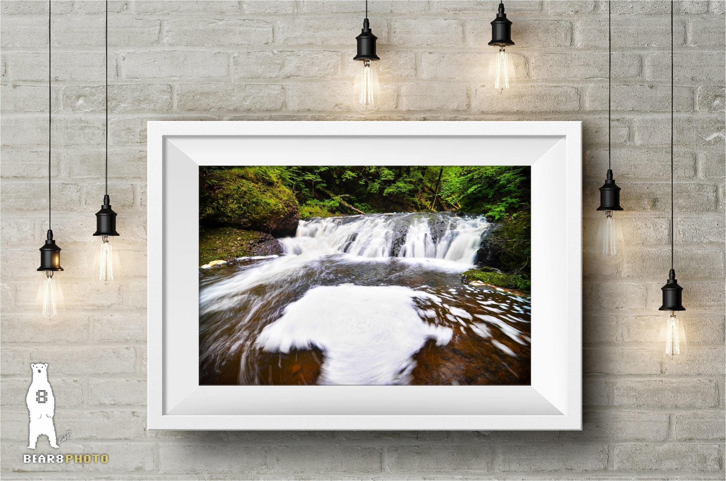 Greenstone Falls Print: Porcupine Mountains, Michigan Waterfall ...