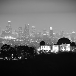 Los Angeles Skyline LA Photography Black and White City | Etsy