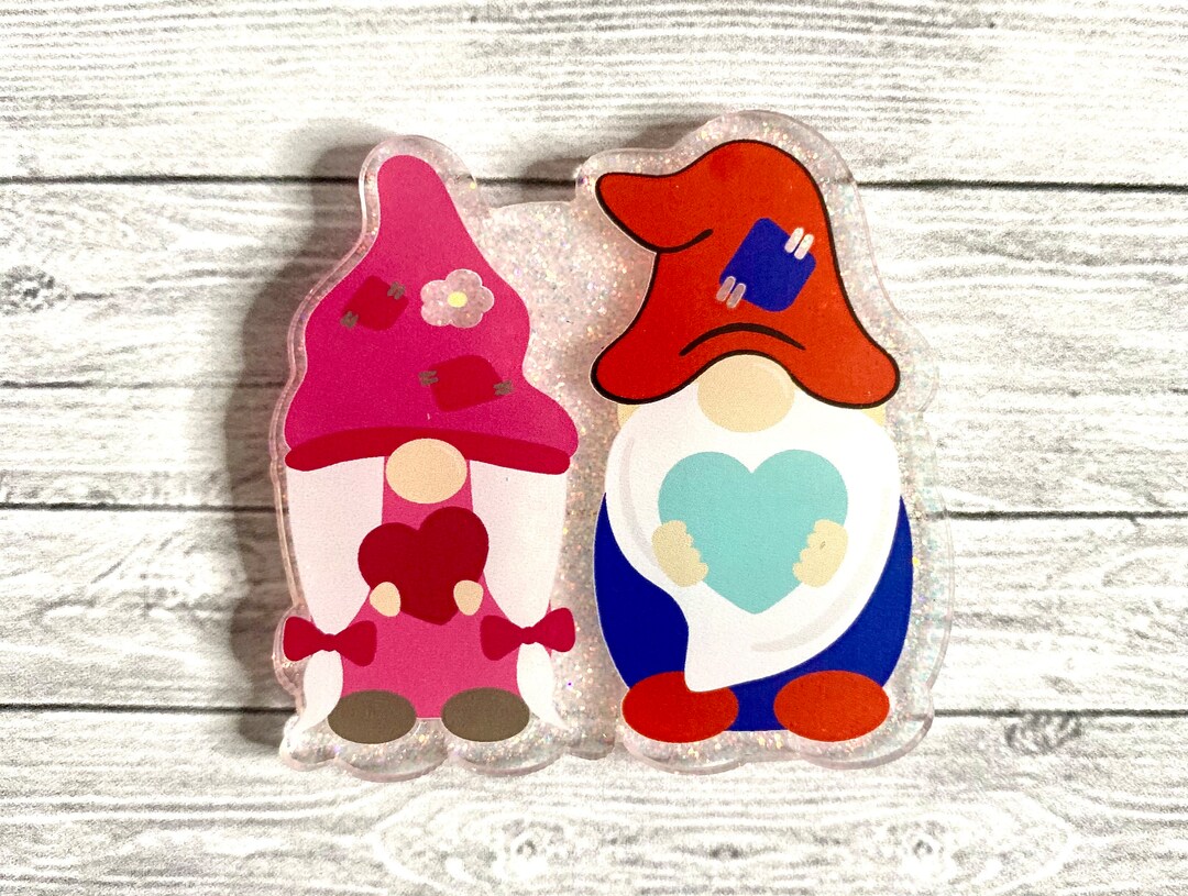 Valentines Day Badges Gnomes/ Gnome Couple/ Gnomes/ Badges Reels/ Gifts ...