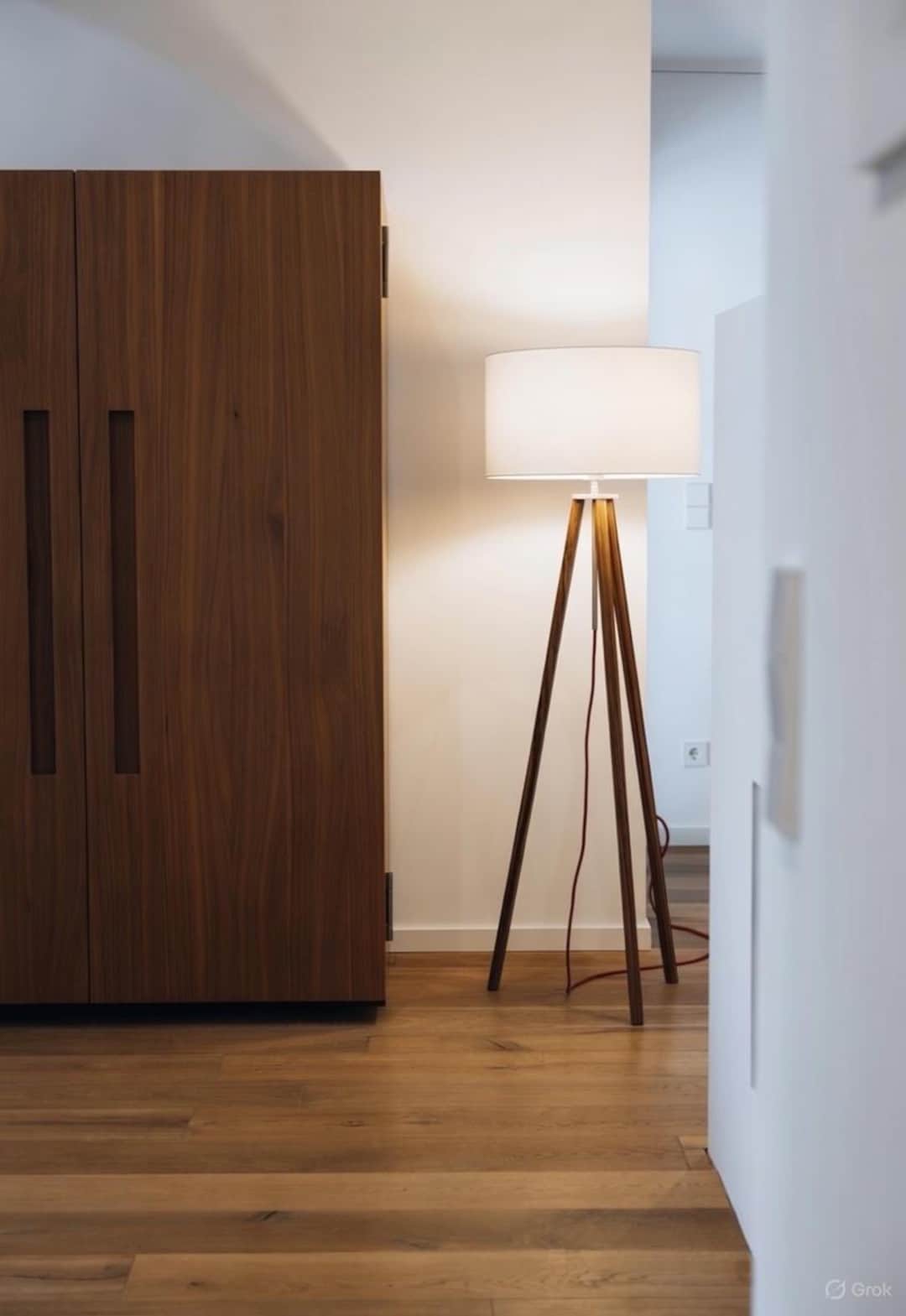 Stehlampe Eiche Massiv