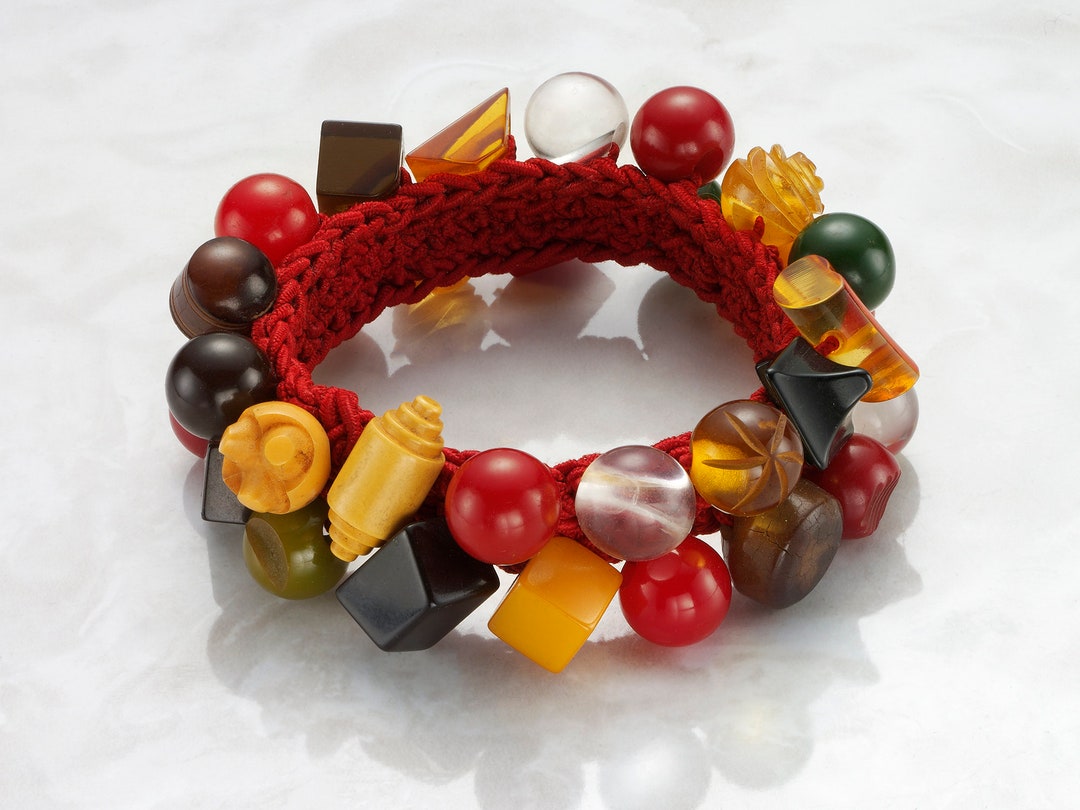Bakelite Button Bracelet - Etsy