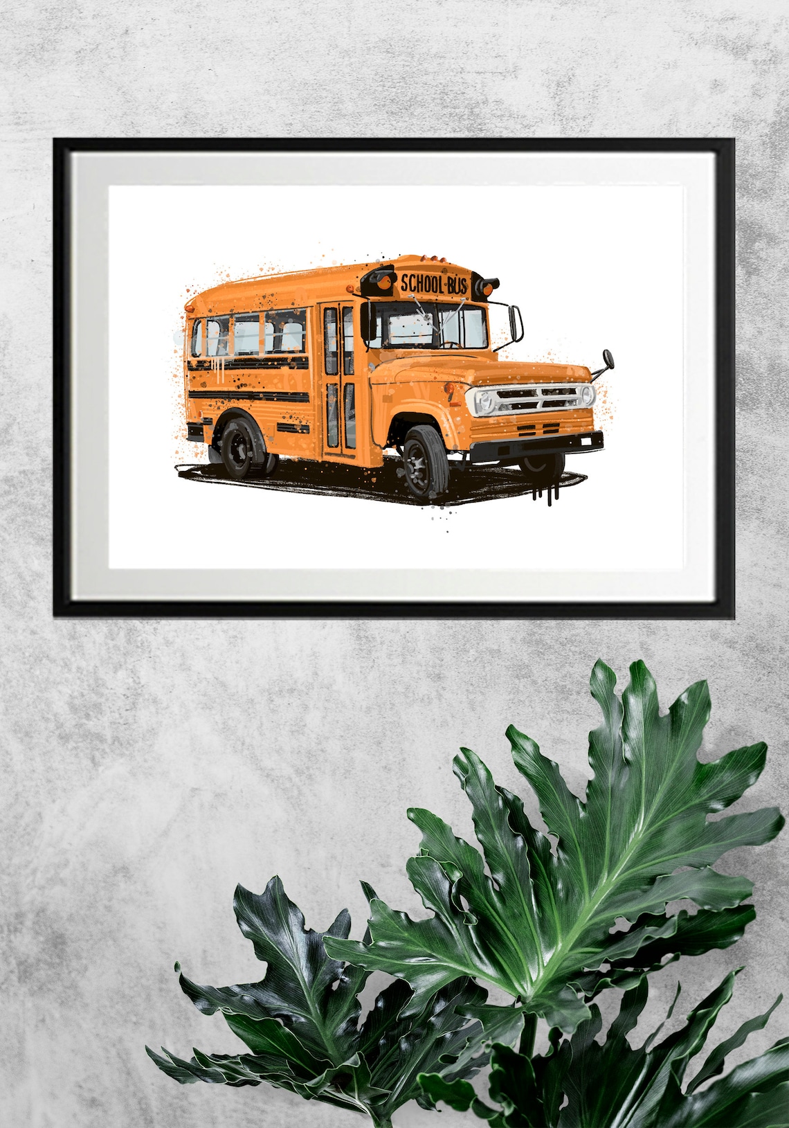 School Bus Transportation Art School Room Decor Children | Etsy