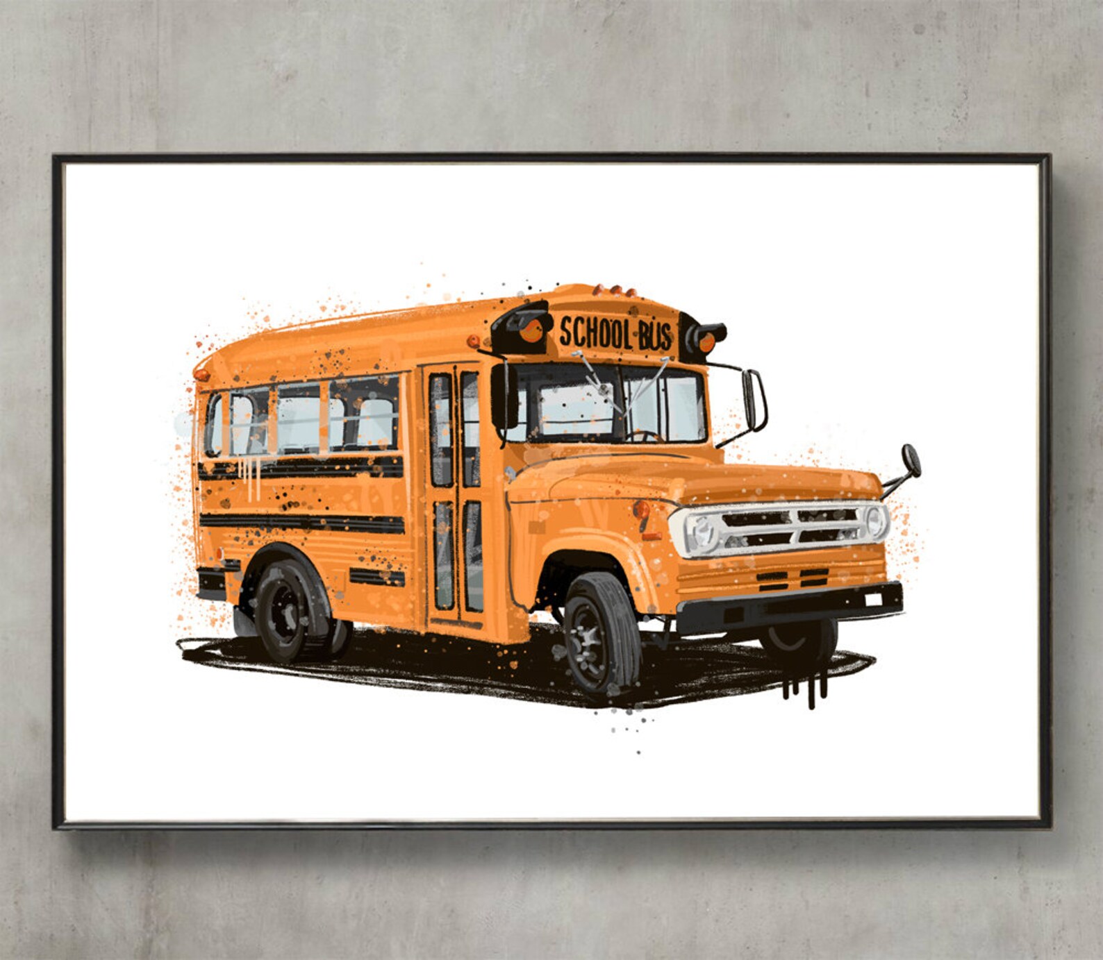 School Bus Transportation Art School Room Decor Children - Etsy