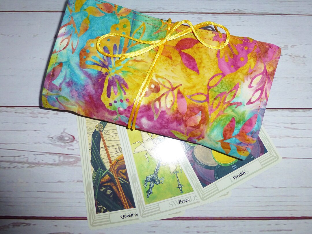 Butterfly Batik Tarot Card Wrap and Spread Cloth, Large Flower Tarot ...