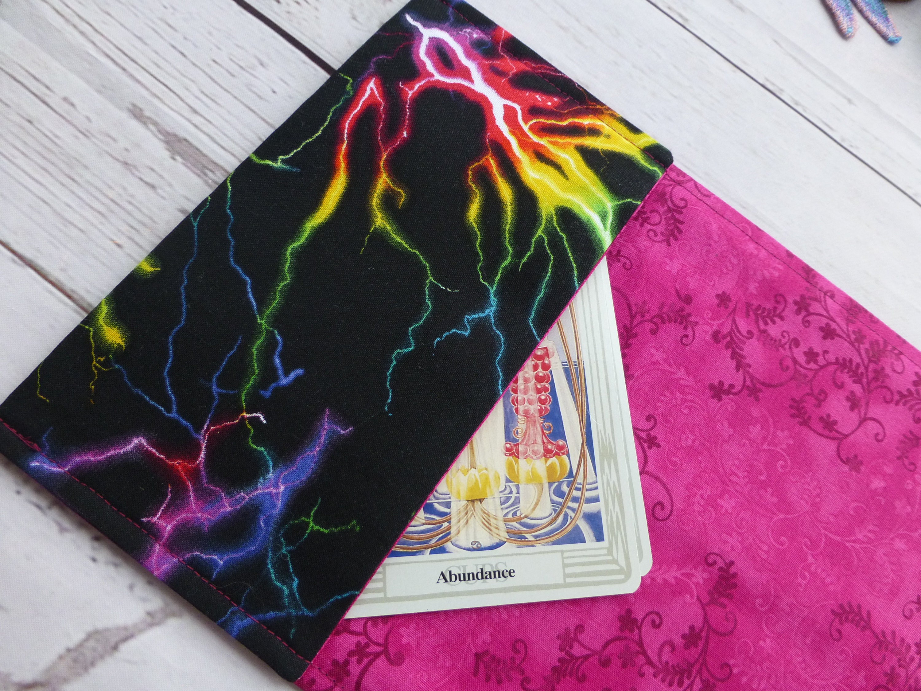 Lightening Tarot Card Wrap and Spread Mat Rainbow Lightening - Etsy