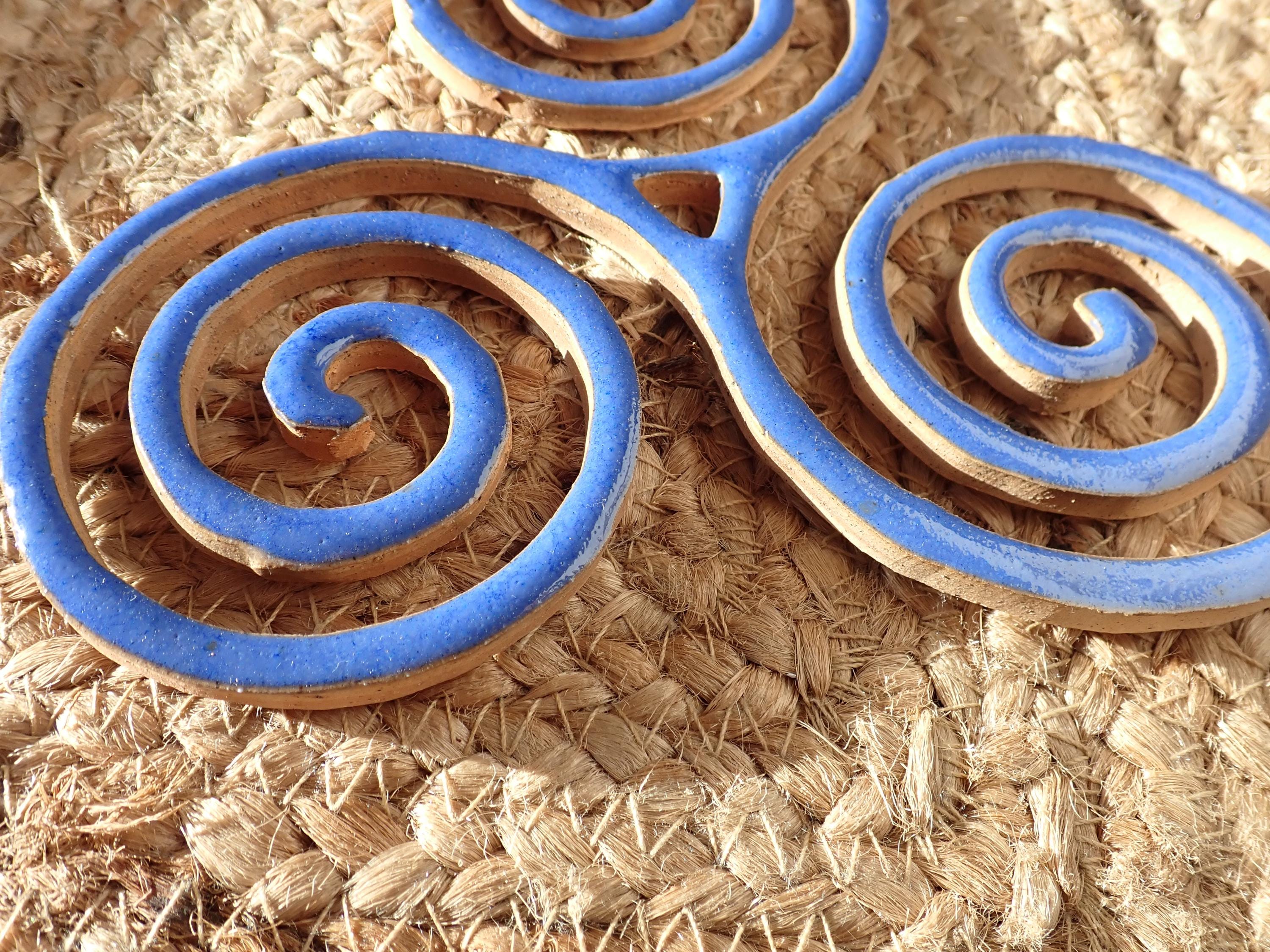 Handmade Blue Celtic Knot Triskelion, Sacred Spiral Wall Decor - Etsy