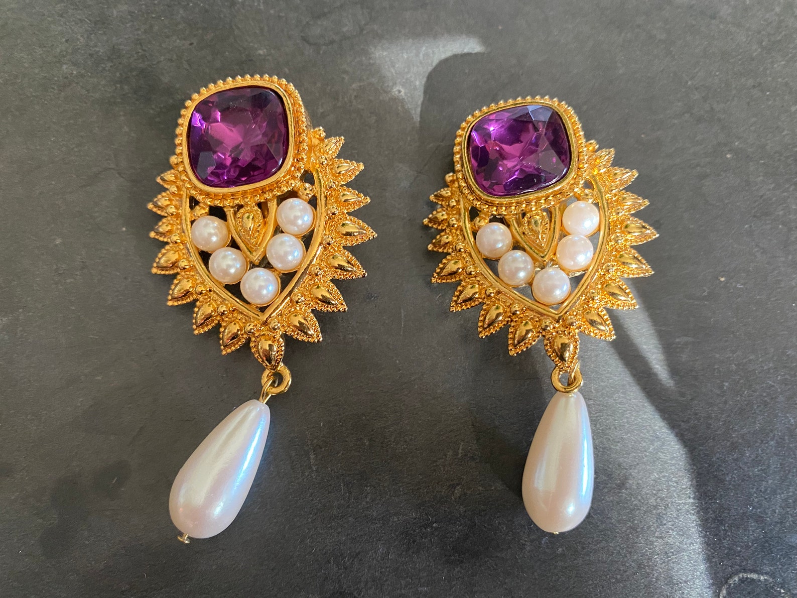 Shaill Jhaveri for Avon-elizabeth Taylor Amethyst Pearl and - Etsy