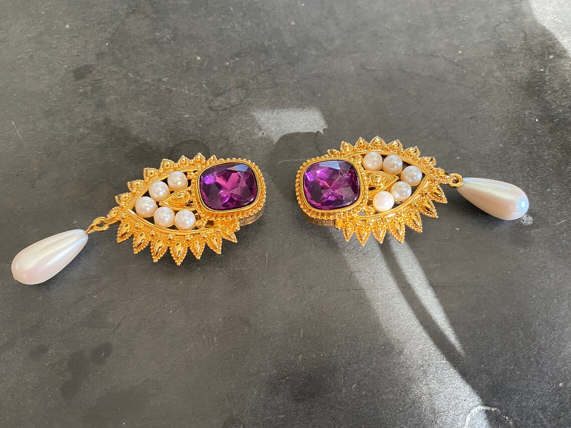 Shaill Jhaveri for Avon-elizabeth Taylor Amethyst Pearl and - Etsy