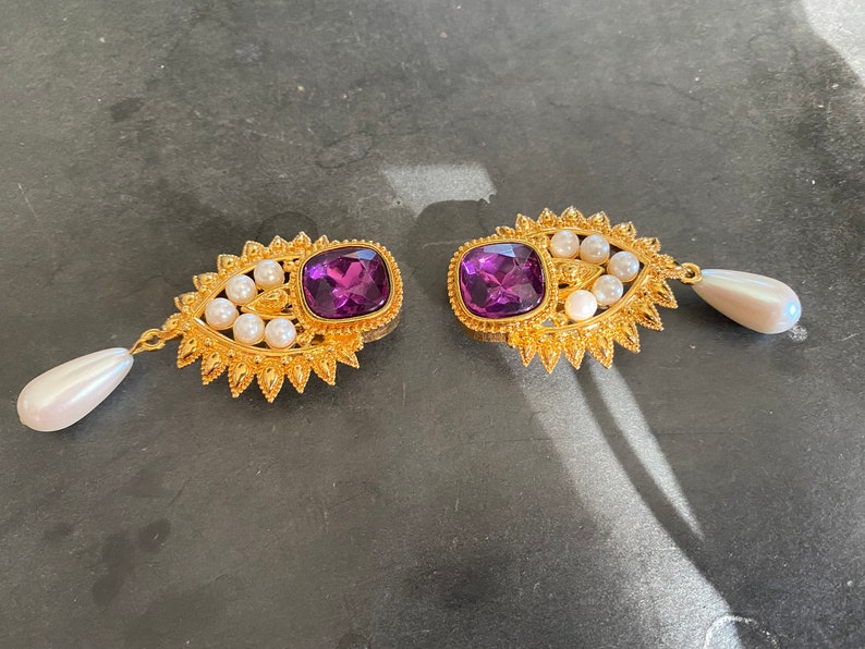 Shaill Jhaveri for Avon-elizabeth Taylor Amethyst Pearl and - Etsy