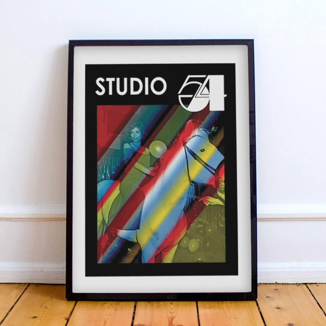 A4 A3 Studio 54 Poster Print Art Disco Soul House Music Funk Funky Neon ...