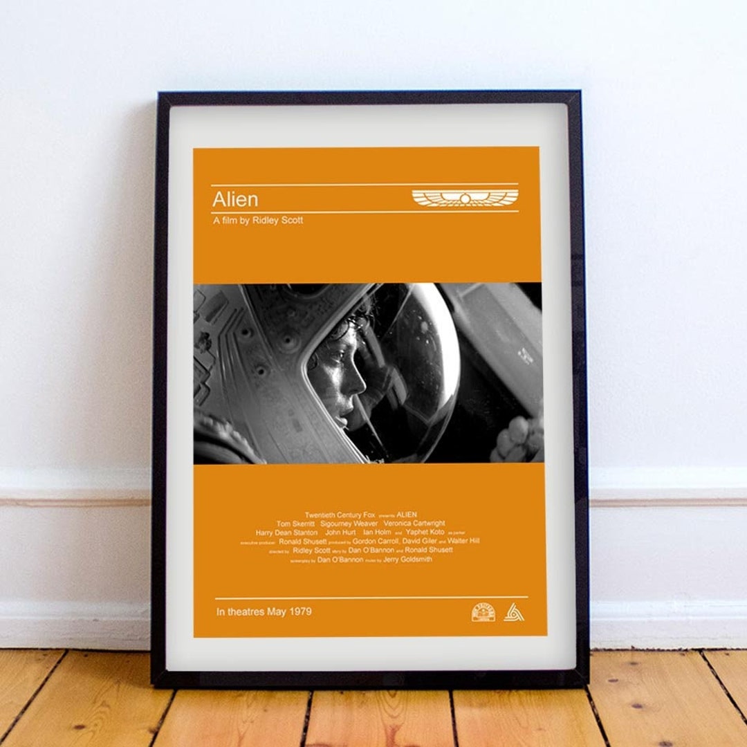A4 A3 Alien 1979 Movie Film Poster Print Ridley Scott Aliens 1986 ...
