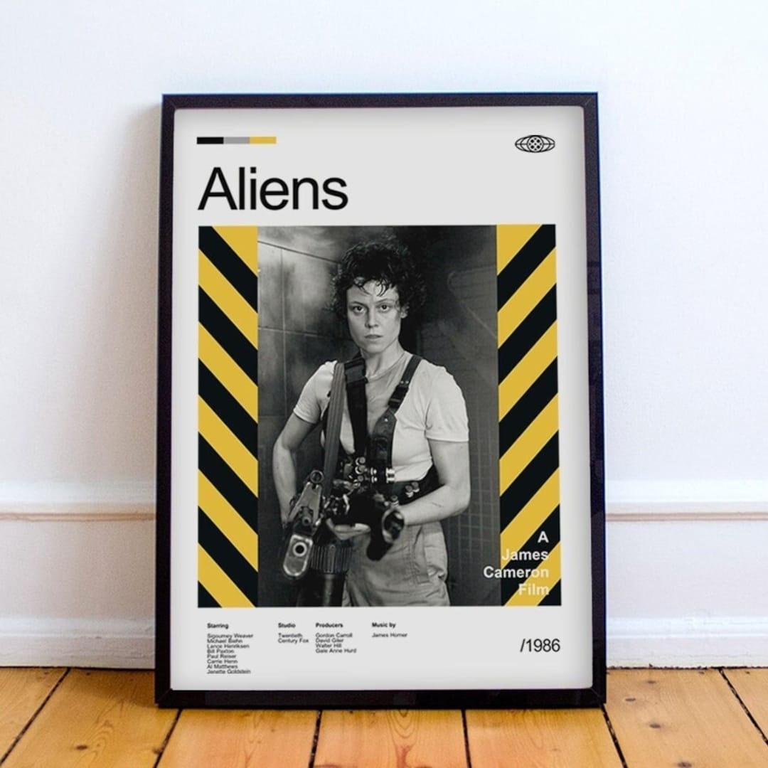 A4 A3 Aliens 1986 Movie Film Poster Print James Cameron Alien 1979 ...