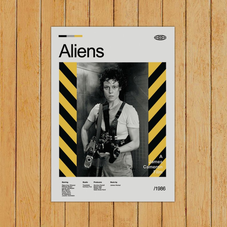 A4 A3 Aliens 1986 Movie Film Poster Print James Cameron Alien 1979 ...