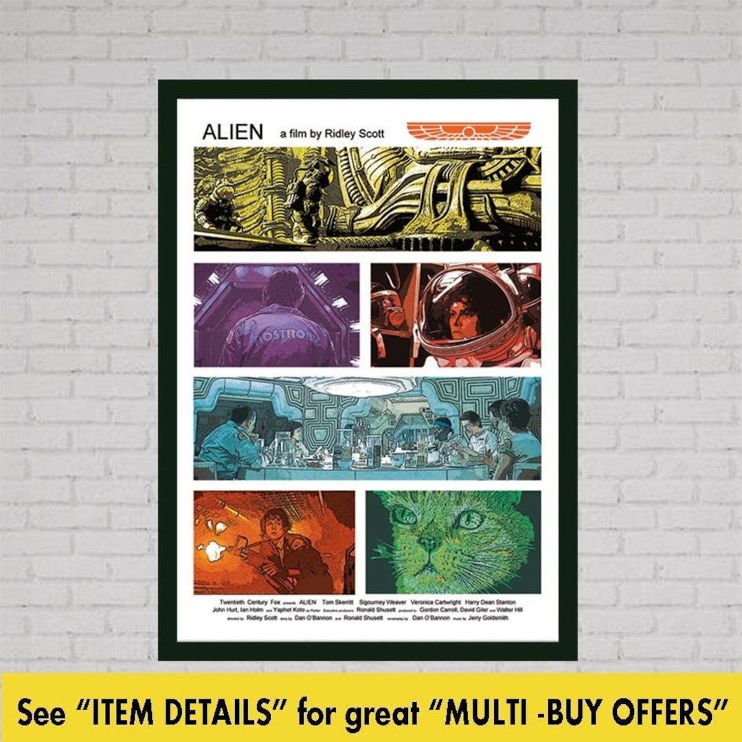 Alien 1979 Movie Film A3 Poster Print Ridley Scott Sci Fi 70s 80s Retro ...