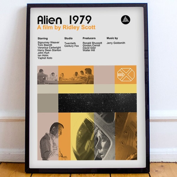 Alien Retro Film Poster - Etsy
