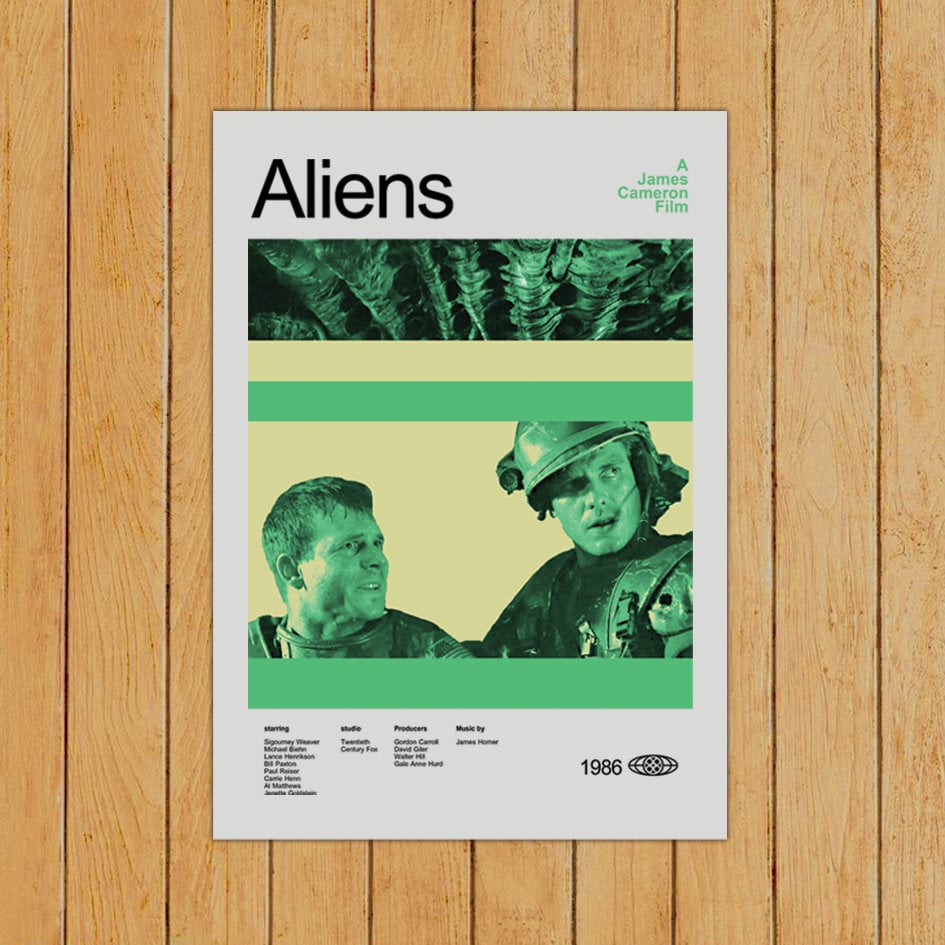 A4 A3 Aliens 1986 Movie Film Poster Print James Cameron Alien 1979 ...