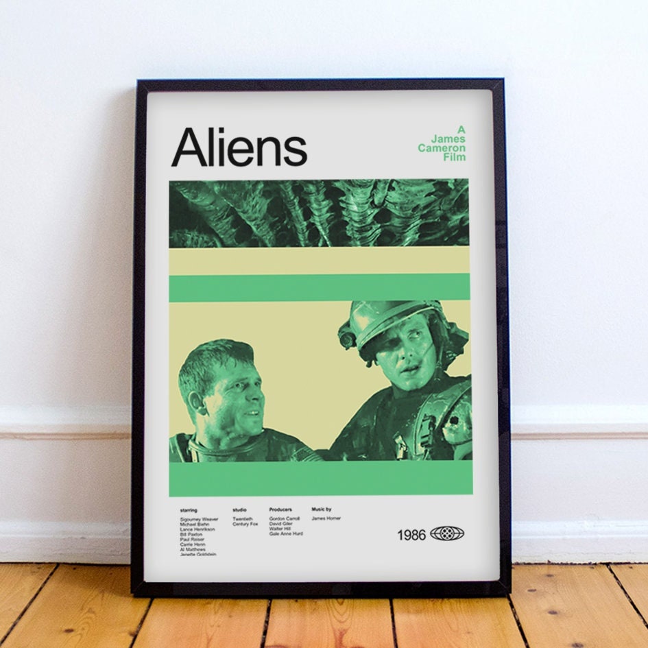 A4 A3 Aliens 1986 Movie Film Poster Print James Cameron Alien 1979 ...