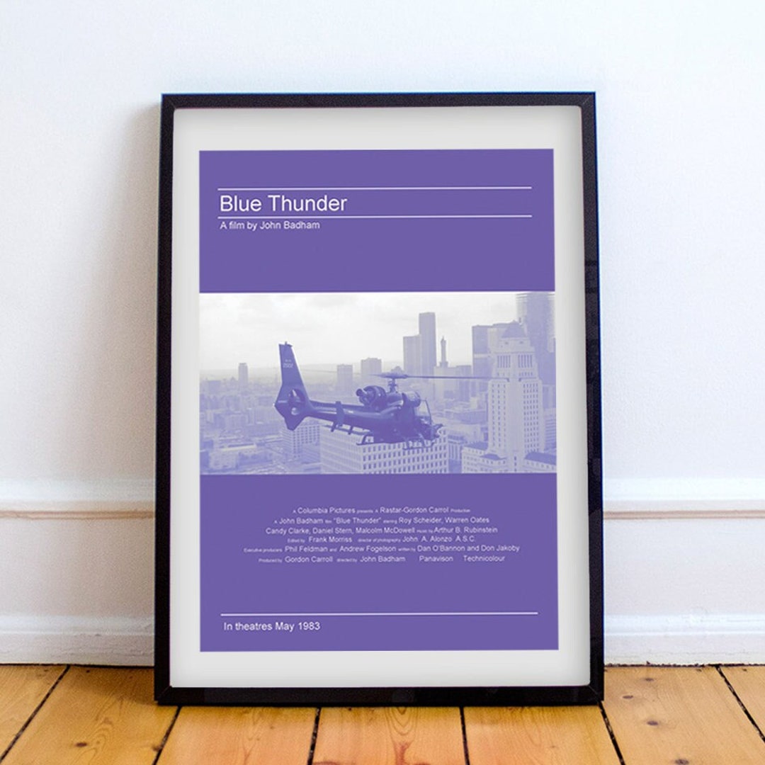 A4 A3 Blue Thunder 1983 Movie Film A3 Poster Print 70s 80s Action Cult ...