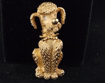 Vintage BOUCHER Gold Tone Dog Brooch Pin SIGNED & NUMBERED - Etsy