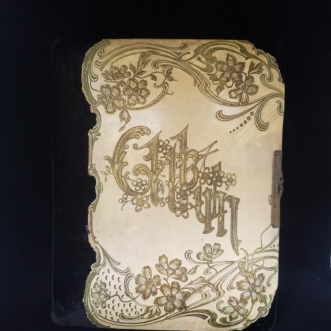 3rd PRICE DROP Antique Late 1800s Black Velvet Floral Carved Photo ...