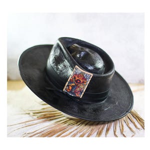 No Bad Boys - Alien Emboss Fedora: Black Waxed Wool Felt Hat, Skull ...