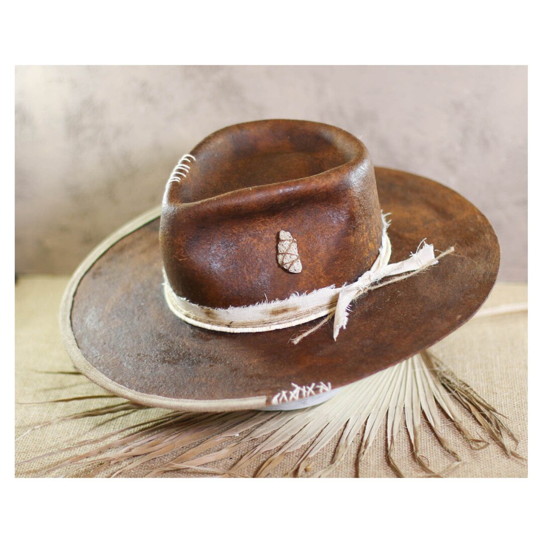 Male Skin - Waxed Felt Fedora: Distressed Vintage Look, Custom Unisex ...